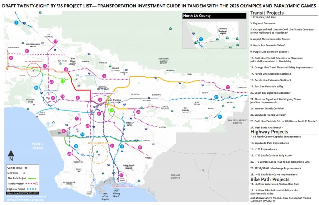 Draft Details Announced for "28 by 28" Metro Projects for L.A. Olympics ...