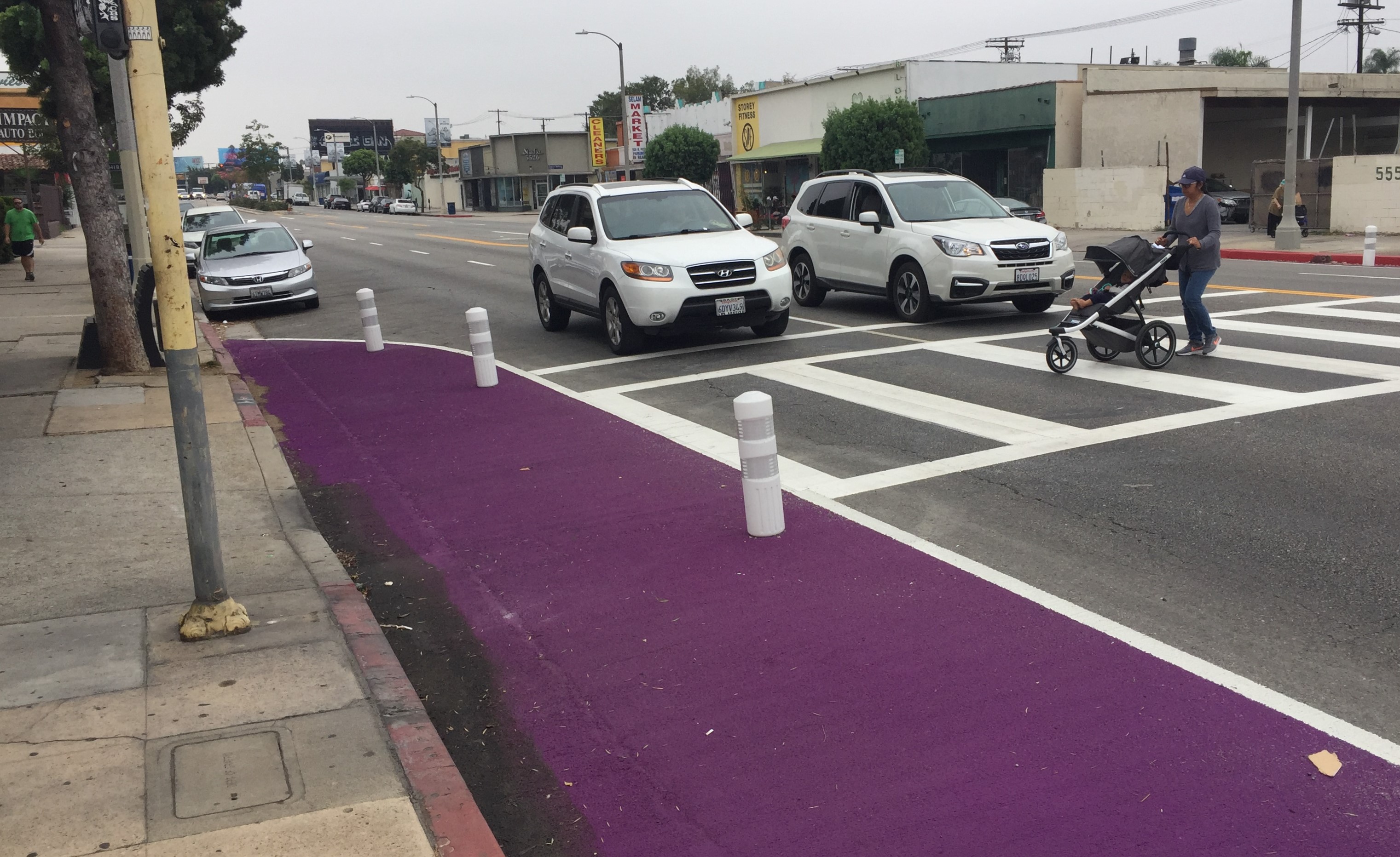 Eyes on the Street: Pico's New Purple Curb Extensions - Streetsblog Los ...