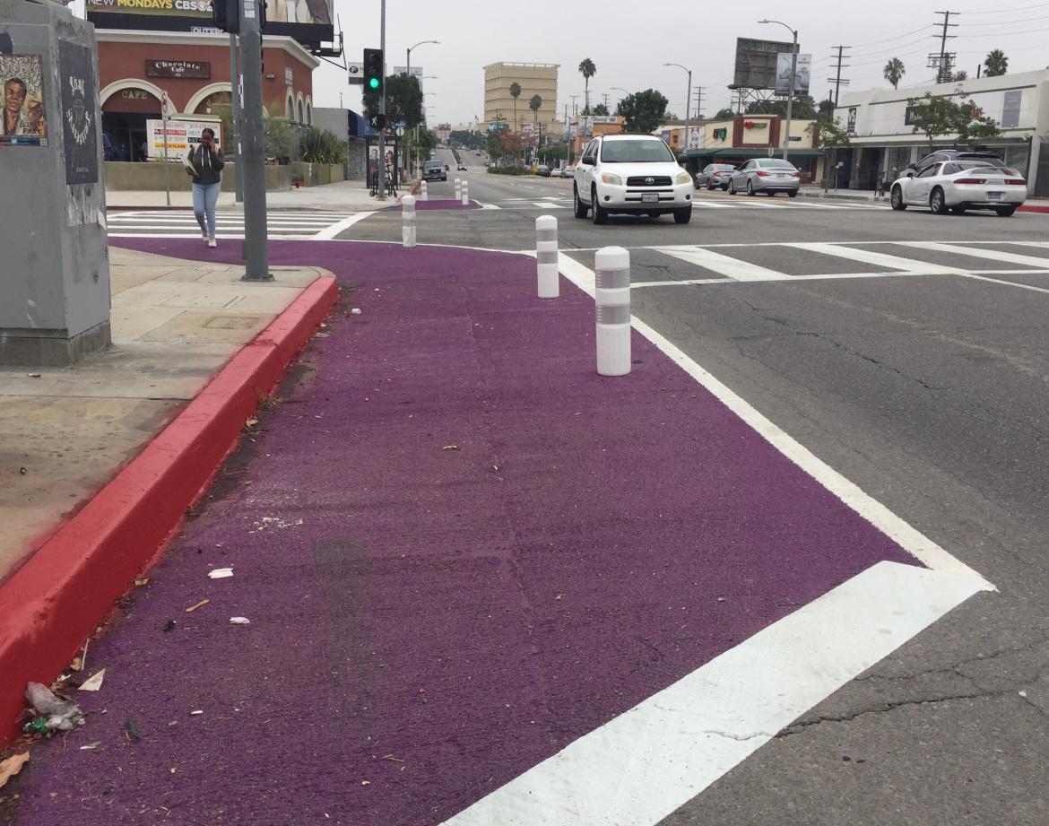 Eyes on the Street: Pico's New Purple Curb Extensions - Streetsblog Los ...
