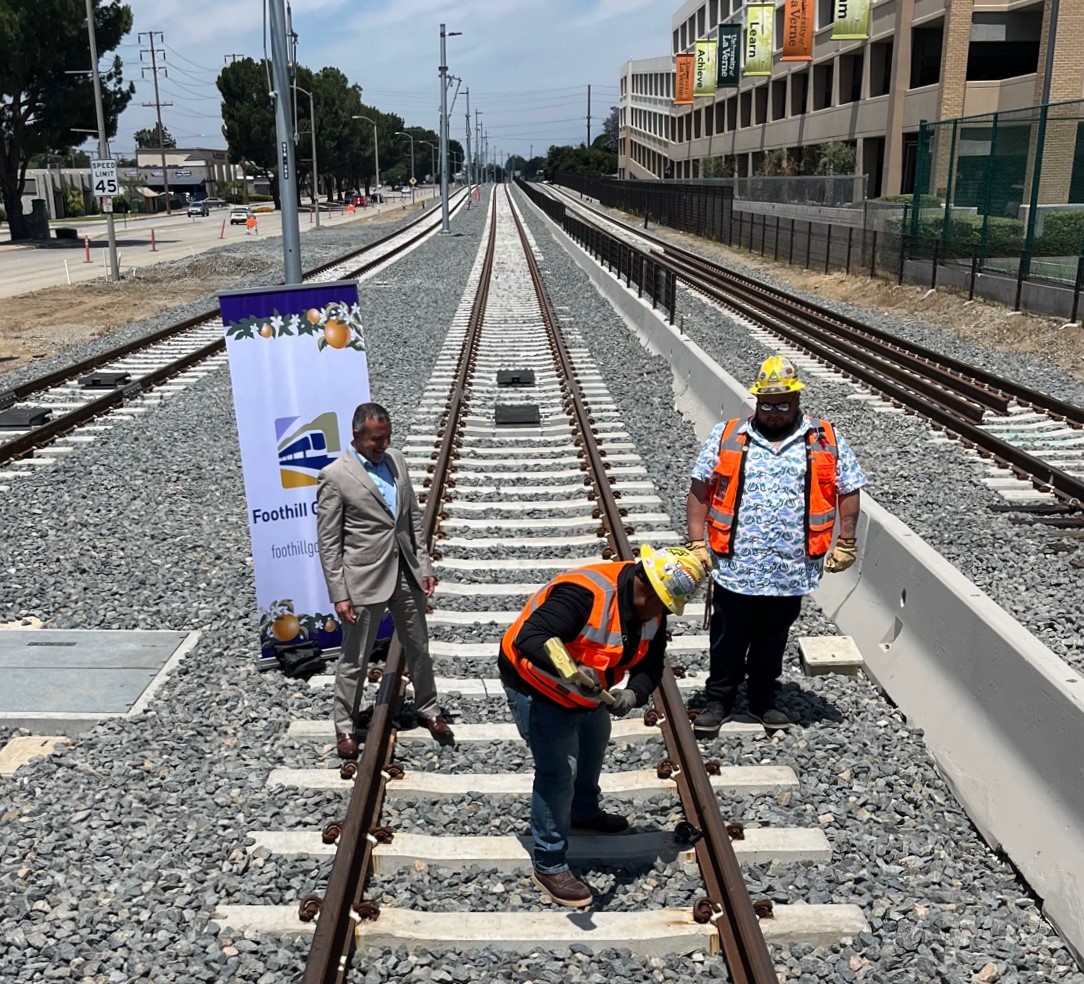 Community Leaders Celebrate Completion of Foothill Gold Line Track Work ...