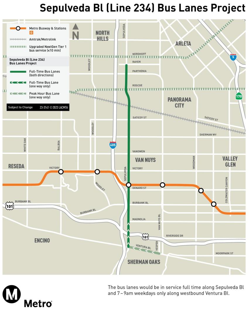 Eyes on the Street: New Bus Lanes on Sepulveda and Ventura Boulevards ...