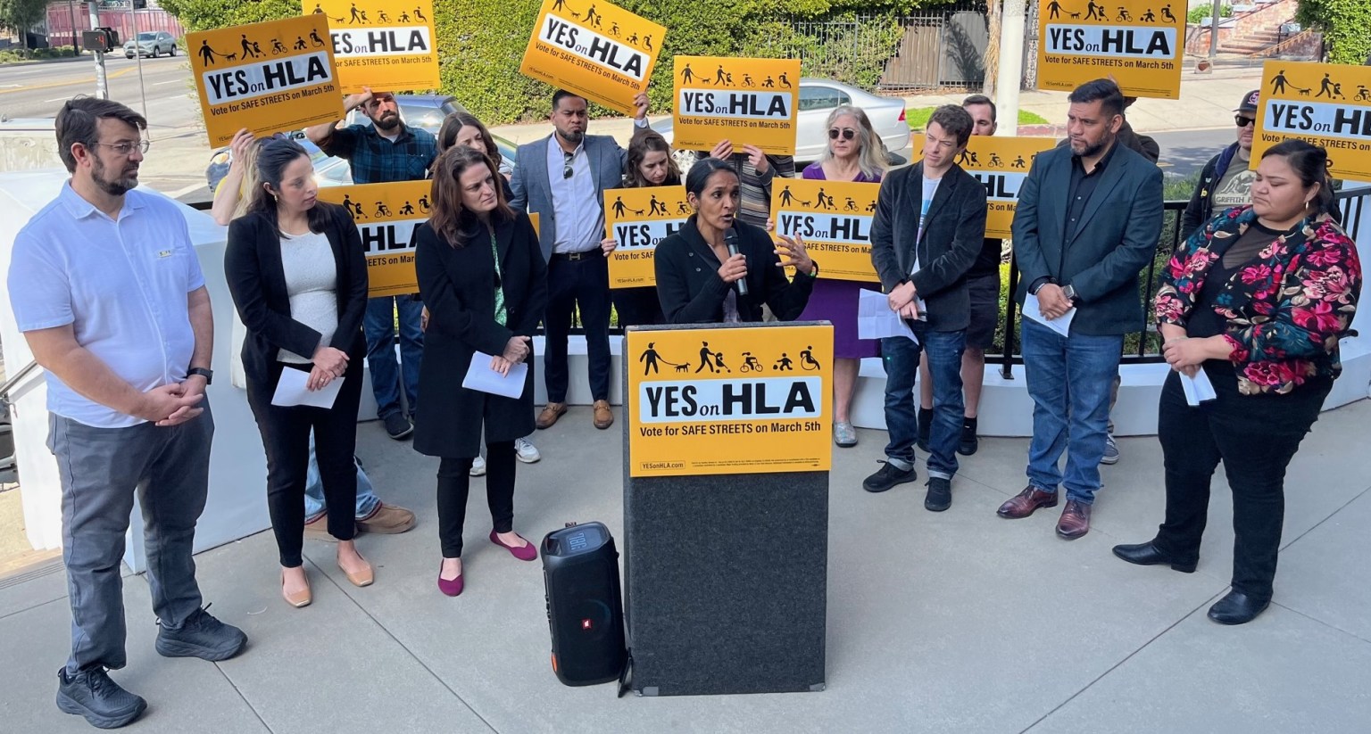 City Leaders Rally In Support Of Measure Hla The Healthy Streets