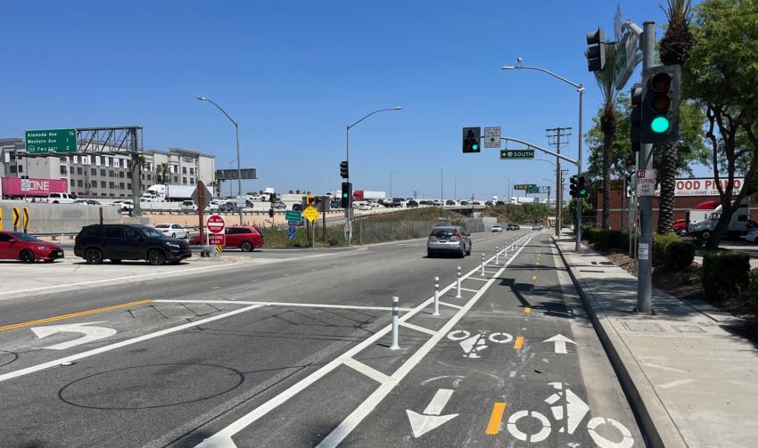 Eyes on the Street: Burbank Front Street Bikeway Under Construction ...