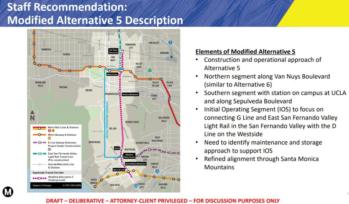 Metro Recommends Heavy Rail Subway for Valley-Westside Sepulveda ...
